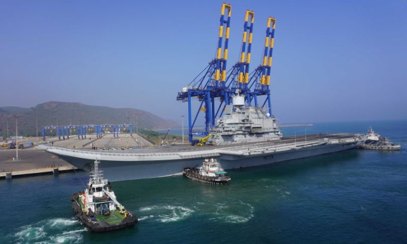INS Vikramaditya Docks at Adani Gangavaram Port Ahead of Milan-2024 ...